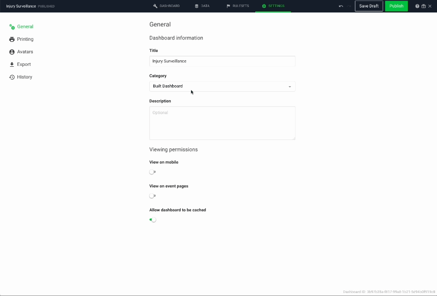 Edit the Dashboard Settings | AMS Help Center