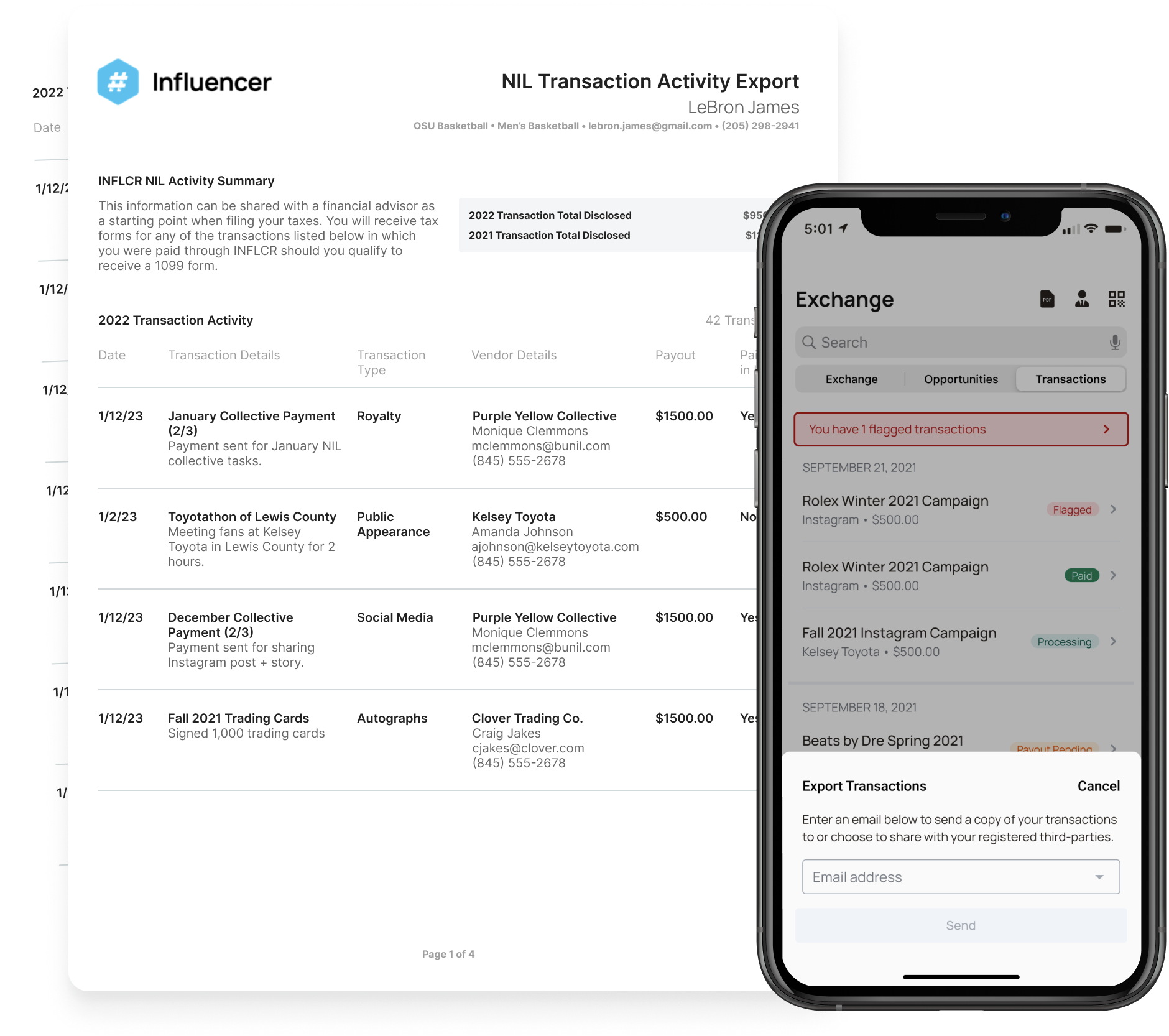 Export a NIL Activity Report