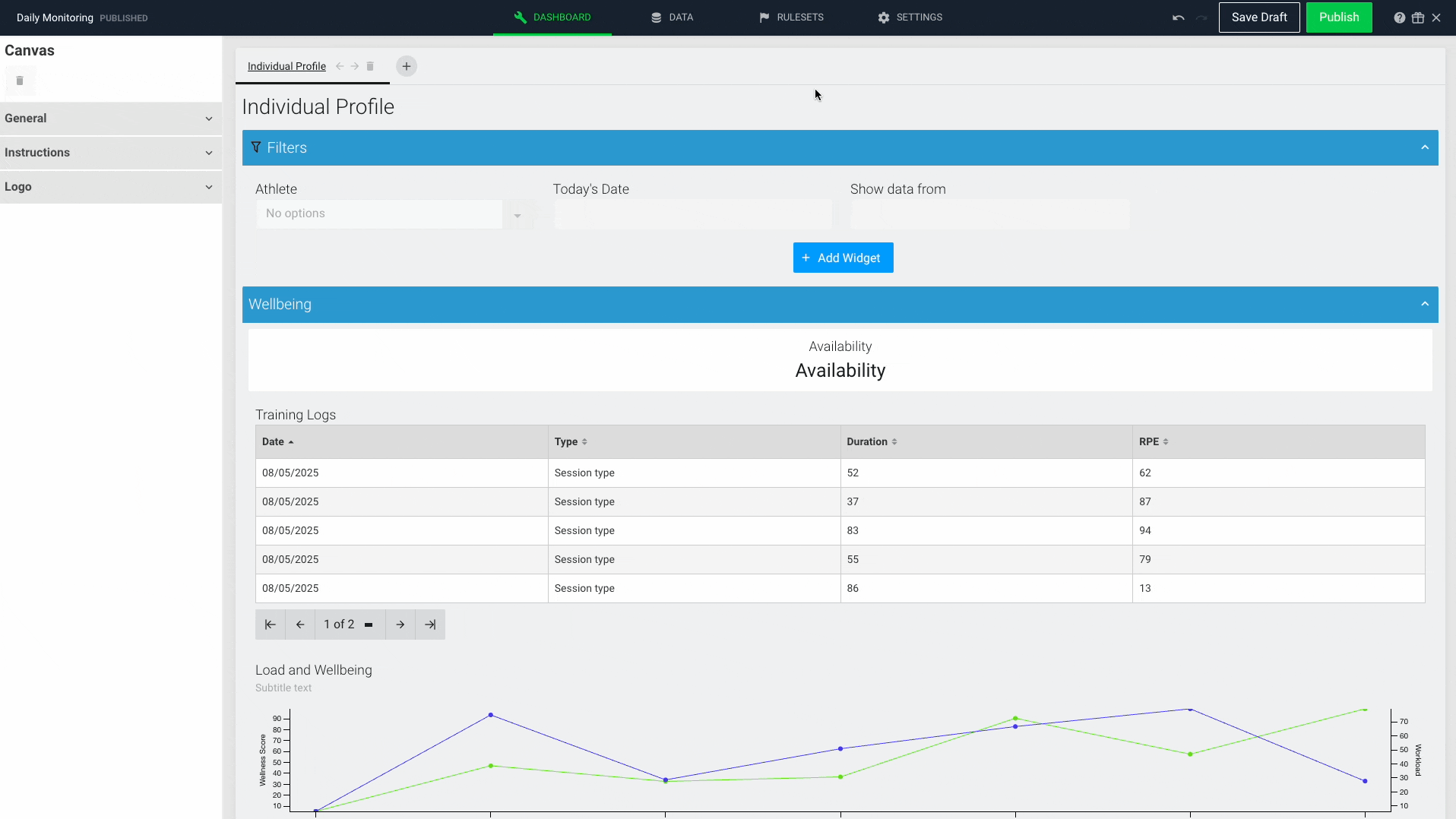 Dashboard Themes | AMS Help Center